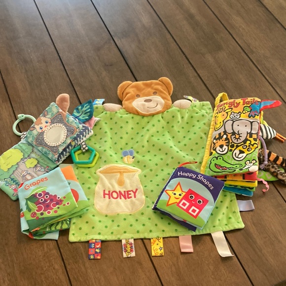 Toys | Taggies Honey Bear And Five Infant Sensory Books | Poshmark
